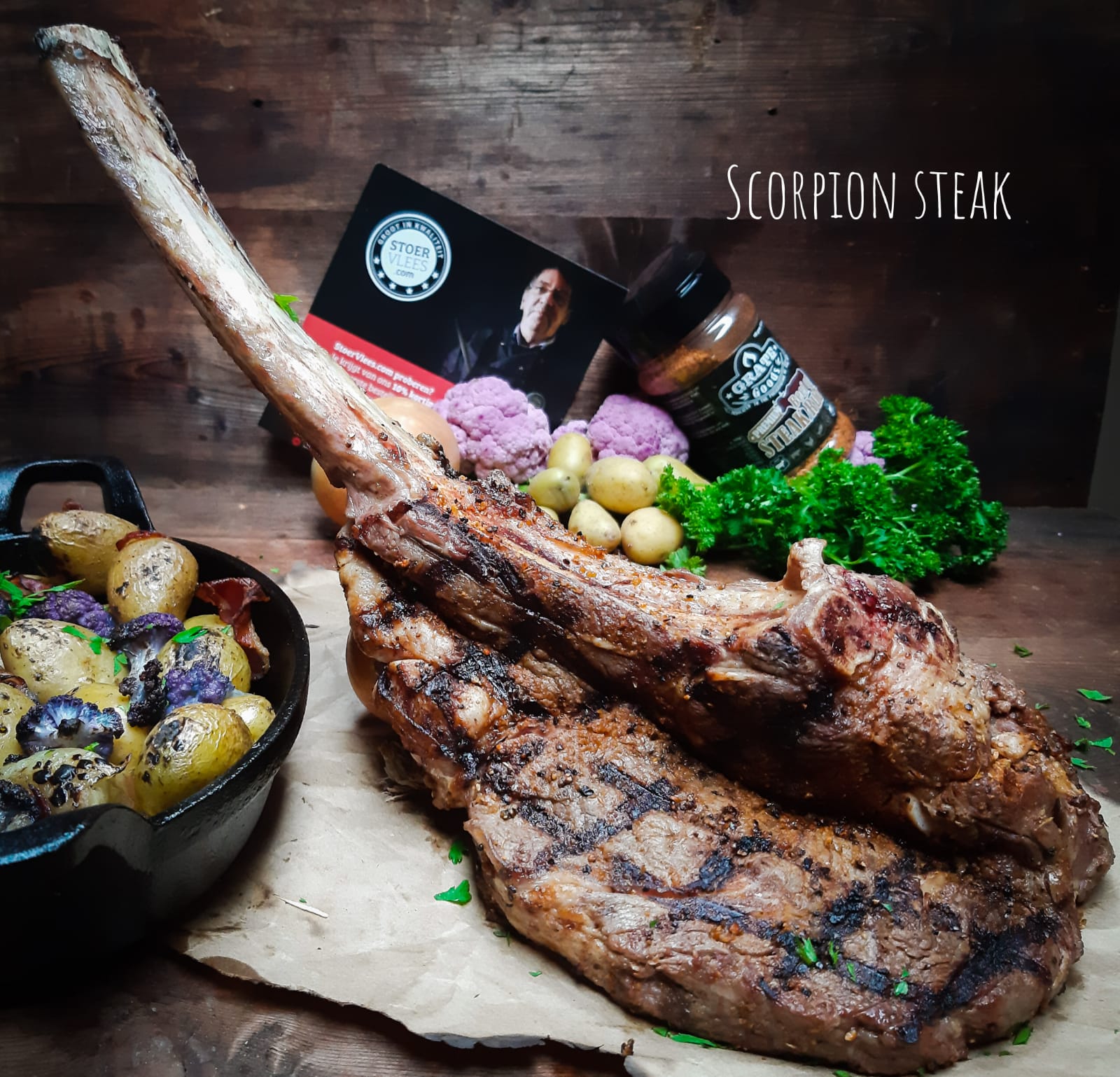 De ‘scorpion steak’ van tomahawk - StoerVlees.com